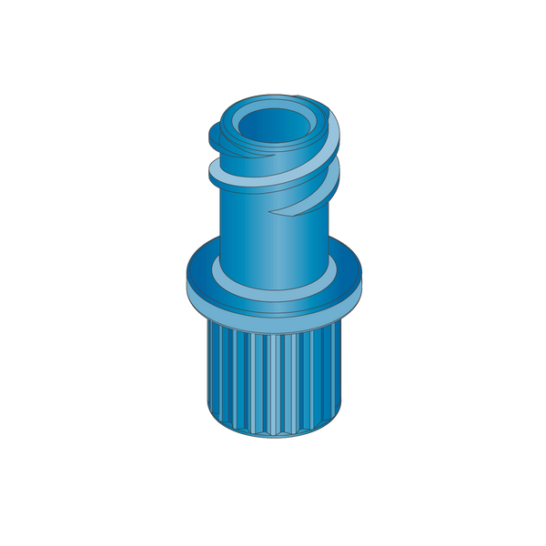 Female Luer Lock, Blue - Spectrum Plastics Group Webstore
